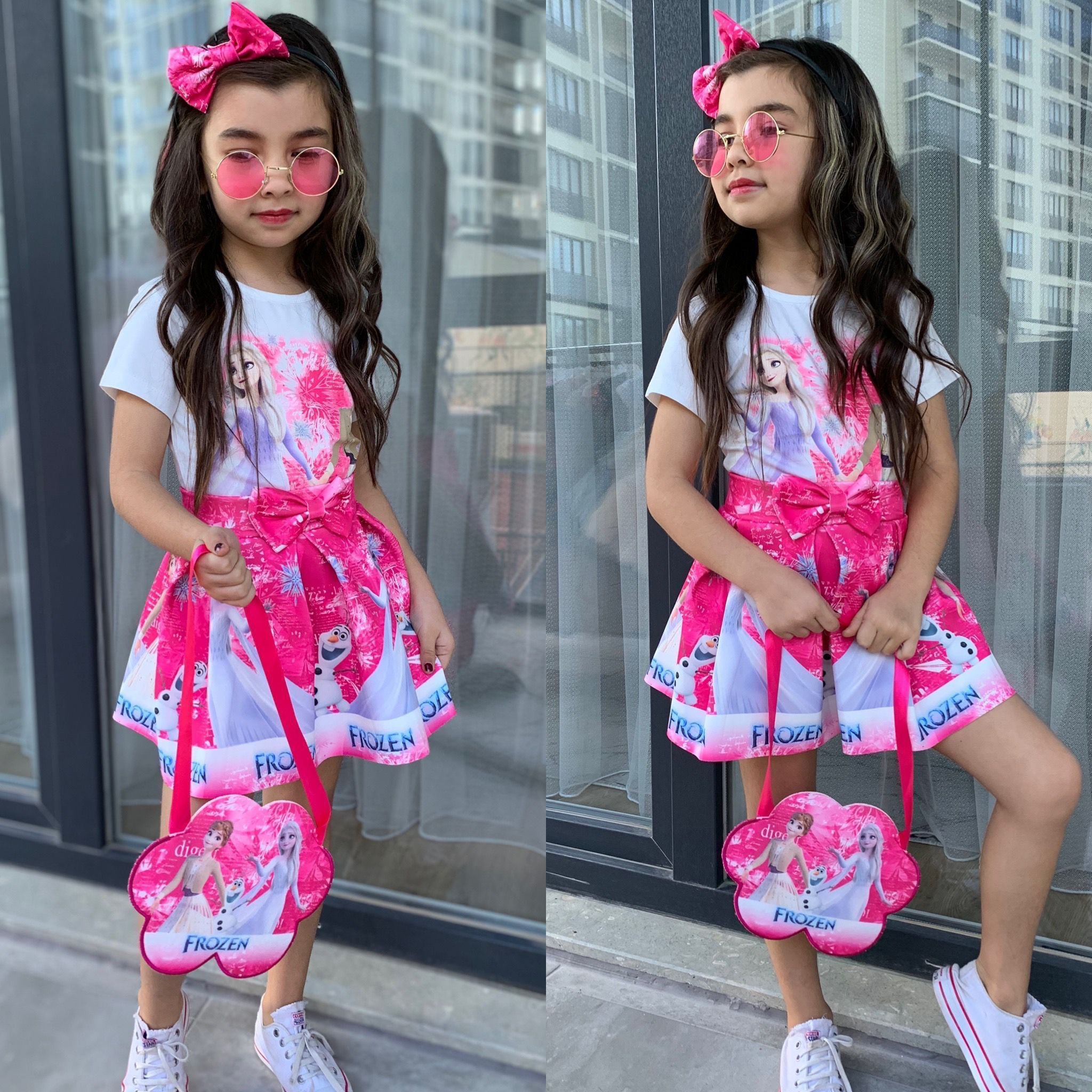 Set Frozen roz 4 piese • Zehra.RO - Magazin de haine pentru copii si adulti